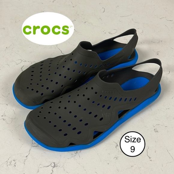 CROCS | Shoes | Crocs Mens Swiftwater Wave Shoe Size 9 Graphite Ocean ...